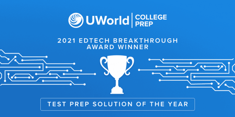 UWorld College Prep Wins 2021 EdTech Breakthrough Award for Test Prep ...
