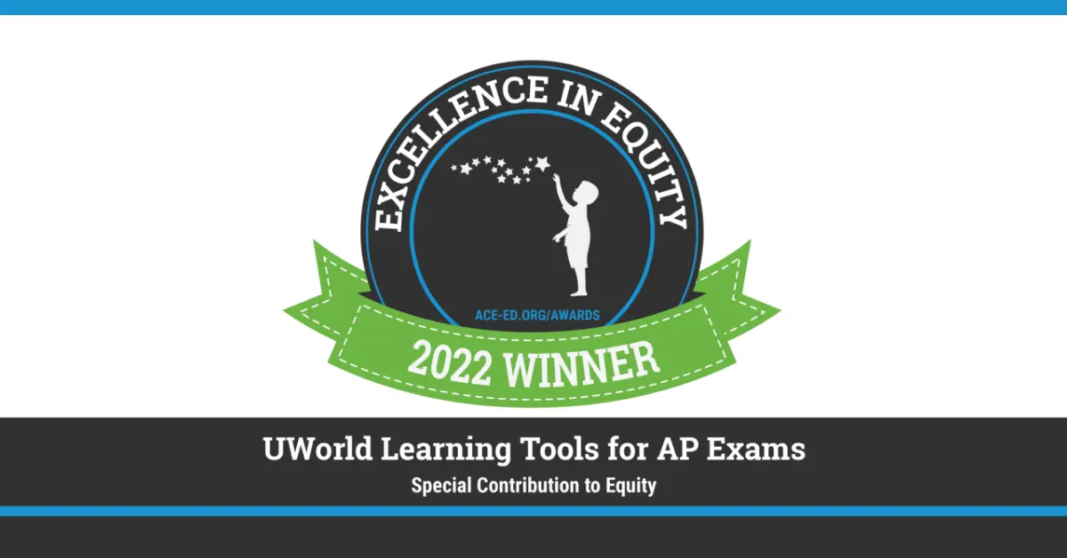 UWorld Learning Tools for AP Exams Awarded Special Contributor in Equity Excellence